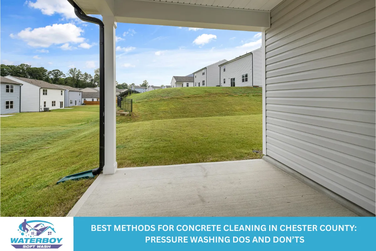 Best Methods for Concrete Cleaning in Chester County | Water Boy Soft Wash
